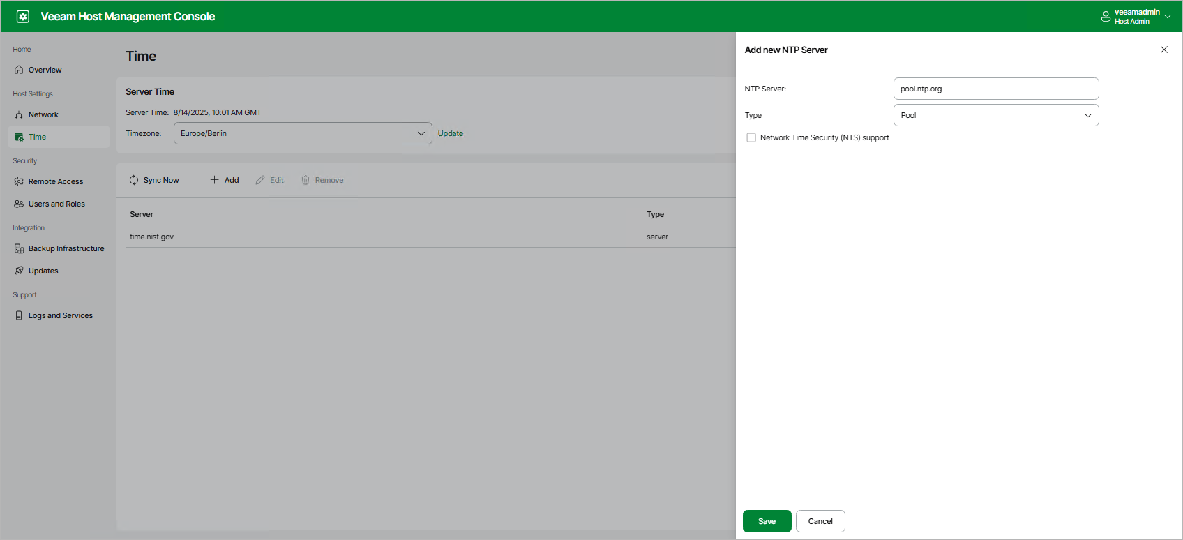 Configuring Server Time Settings - Veeam Backup & Replication Veeam ...