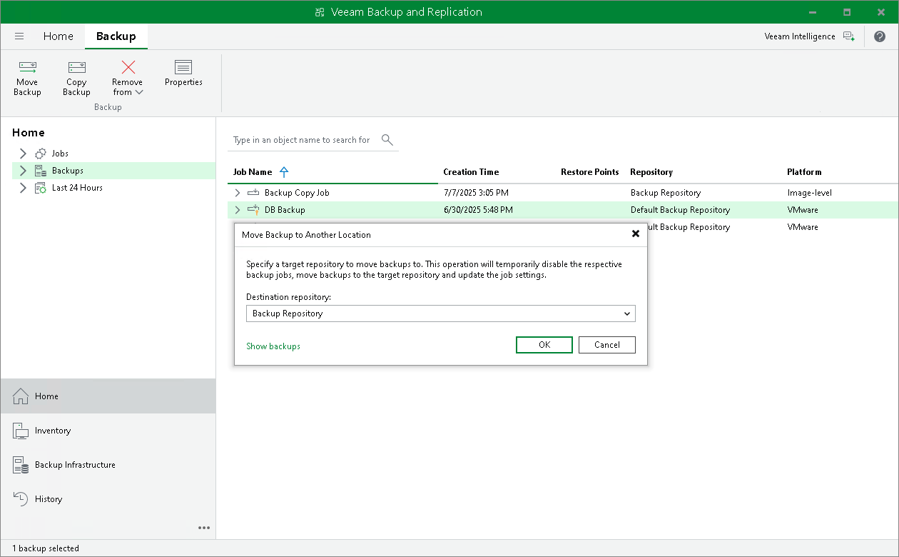 Moving Backups - Veeam Backup & Replication User Guide