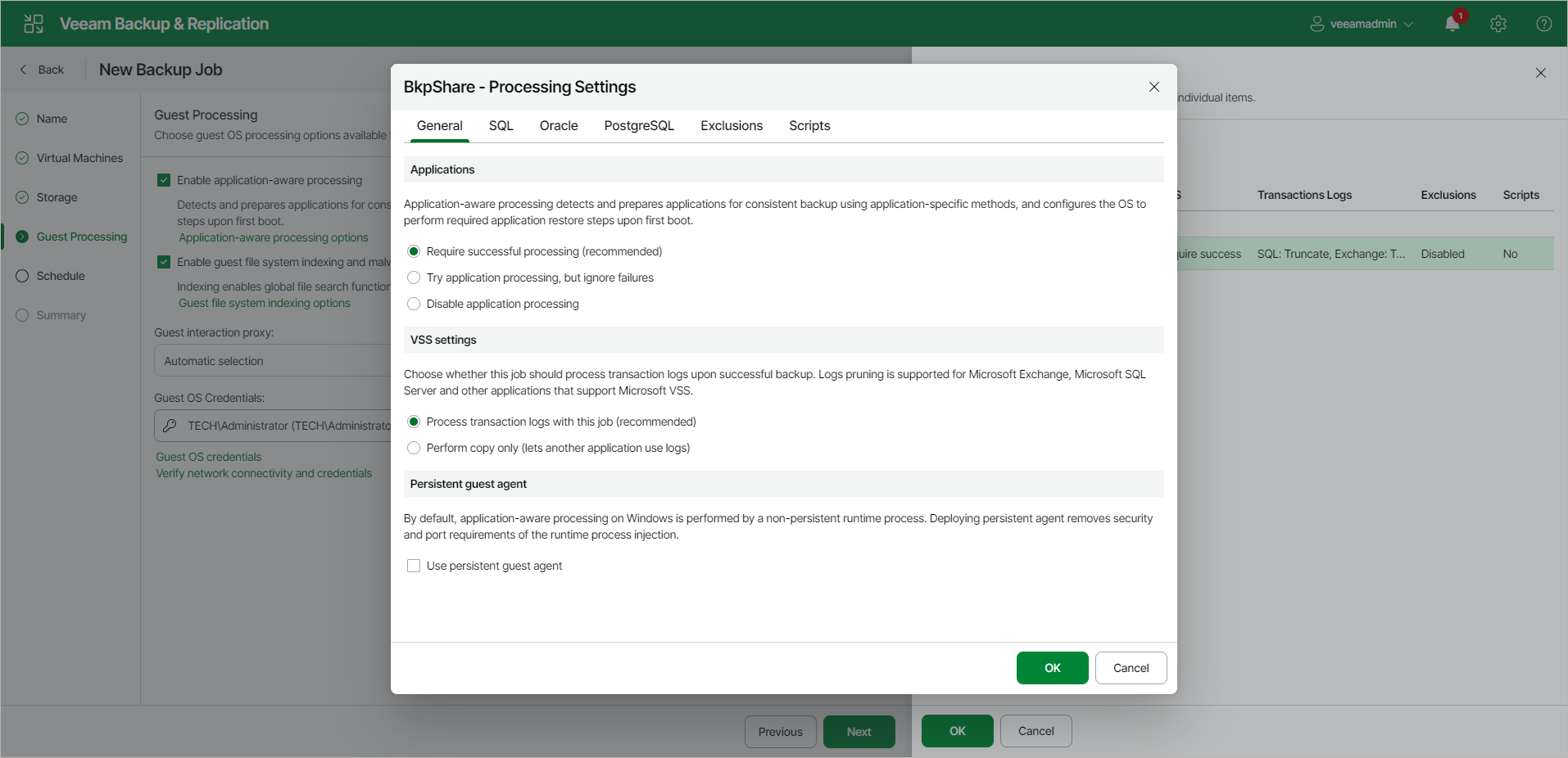 Enable Application-Aware Processing - Veeam Backup & Replication User Guide