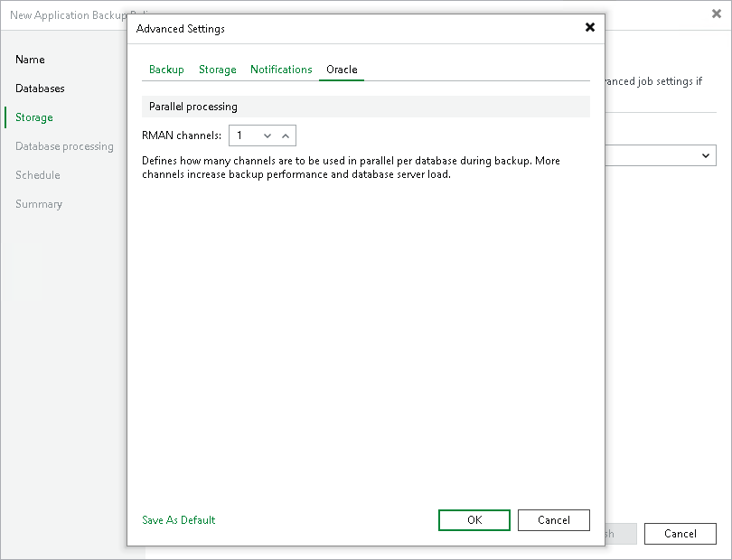 Oracle Settings - Veeam Backup & Replication User Guide