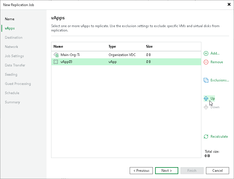Step 5. Specify vApp Processing Order - Veeam Backup & Replication User Guide