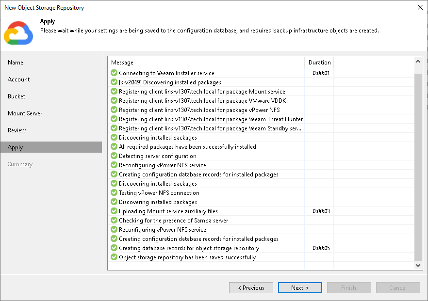 Step 7. Apply Settings - Veeam Backup & Replication User Guide