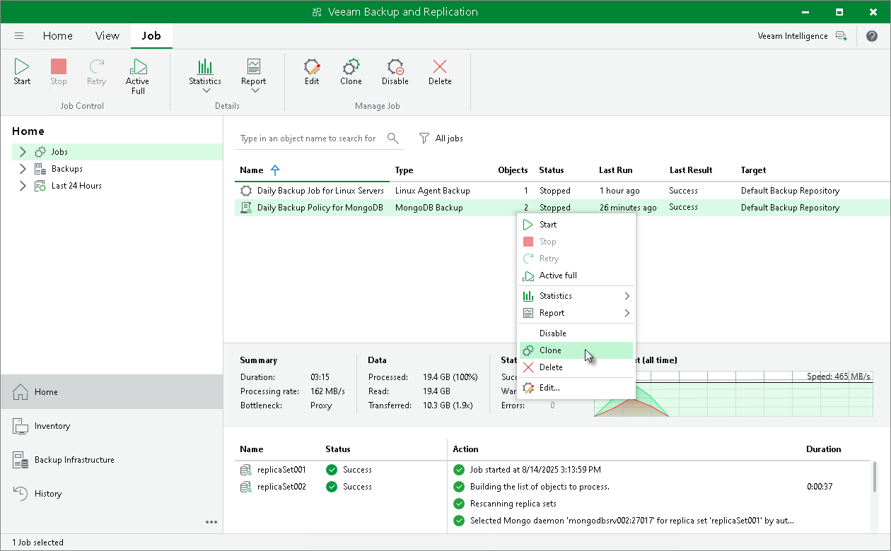 Cloning Backup Policy - Veeam Backup & Replication User Guide